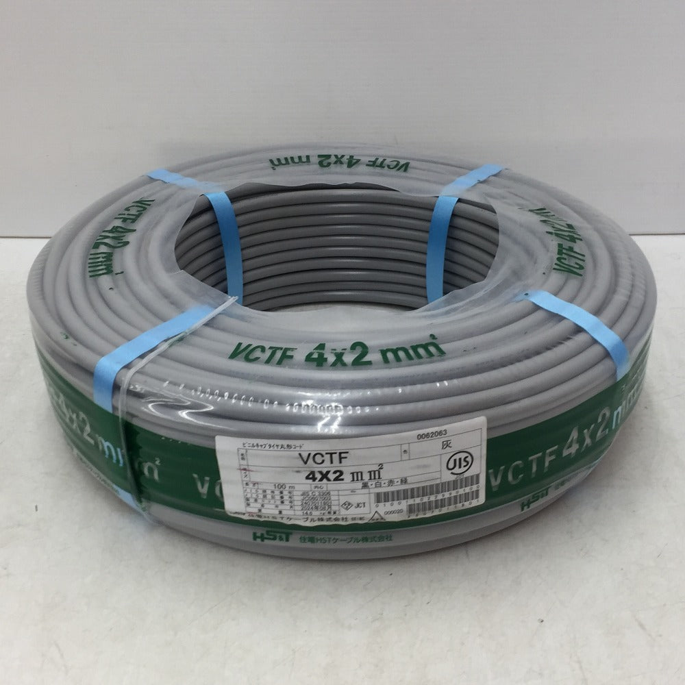 住電HSTケーブル 住電日立ケーブル VCTFケーブル ビニルキャブタイヤ丸形コード 4×2.0mm2 4心 4芯 4C 灰 条長100m 2024年8月製 未開封品 | テイクハンズ金沢 ...